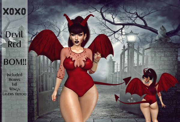 Second Life Marketplace - XOXO - Devil Red BOM!